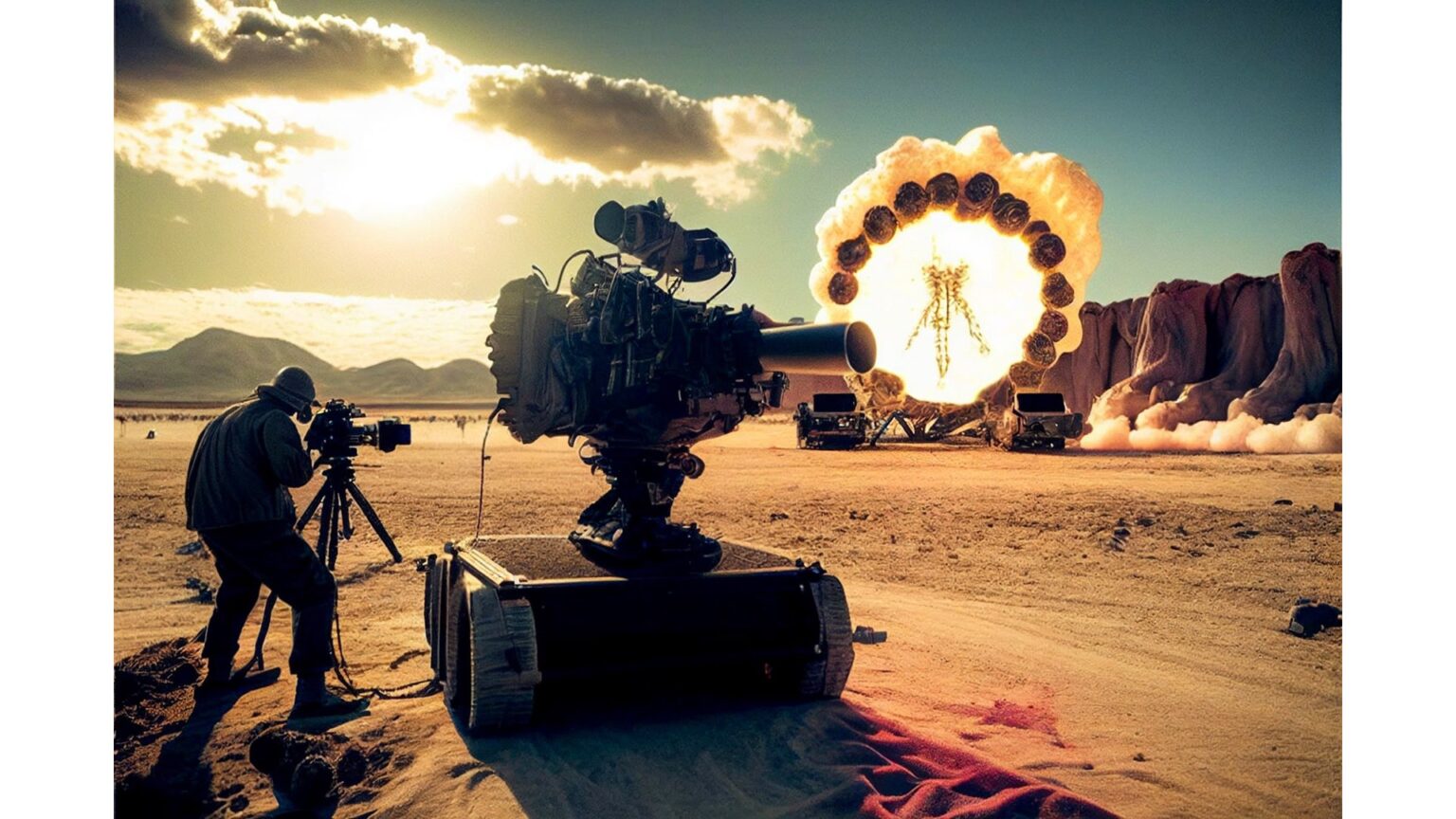 AI Pictures of the IMAX Cameras Filming Oppenheimer’s Trinity Scene - Y ...
