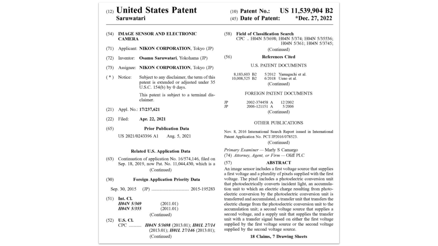 Nikon Patents a New Image Sensor - Y.M.Cinema Magazine