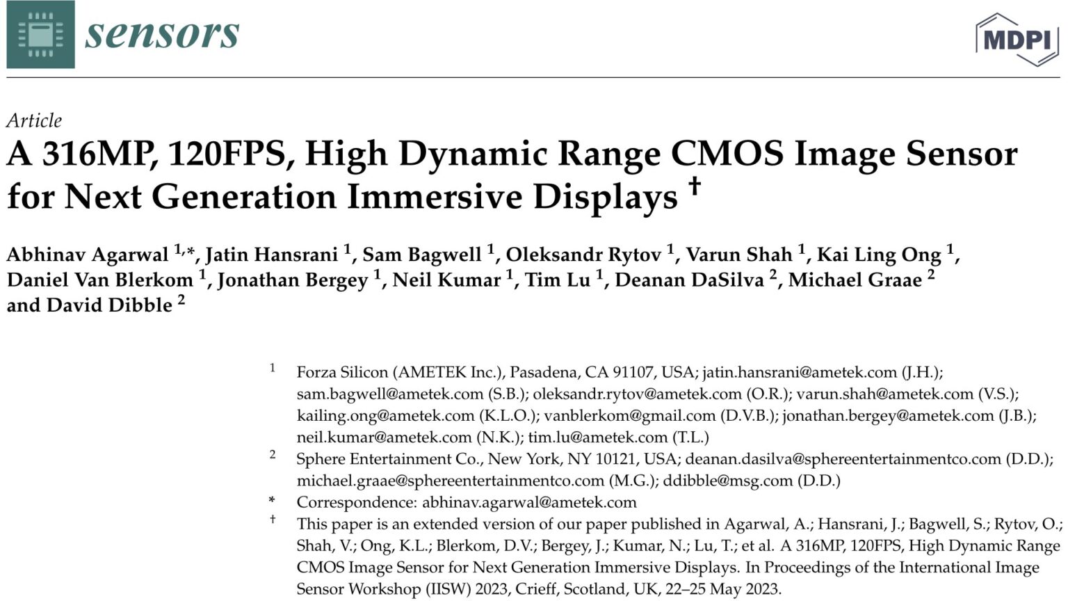 This Is The Sensor of the ‘Big-Sky’ Camera - Y.M.Cinema Magazine